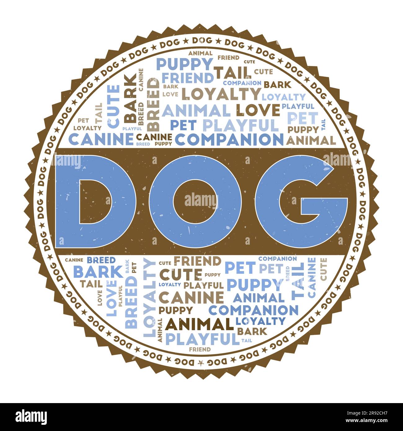 DOG word image. Dog concept with word clouds and round text. Nice ...