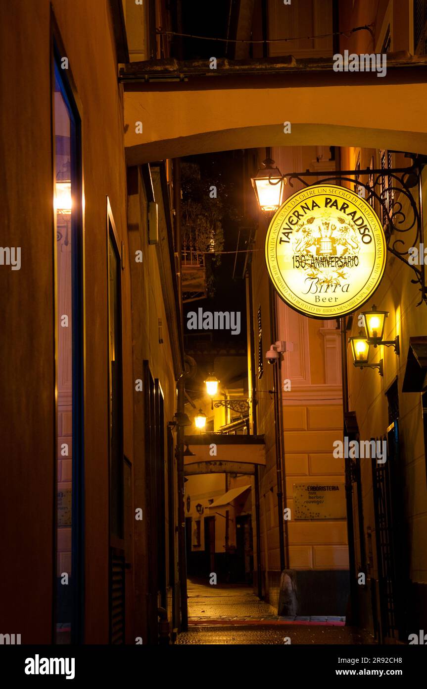 Cobblestone streets in Rapallo on the Italian Riviera Stock Photo - Alamy