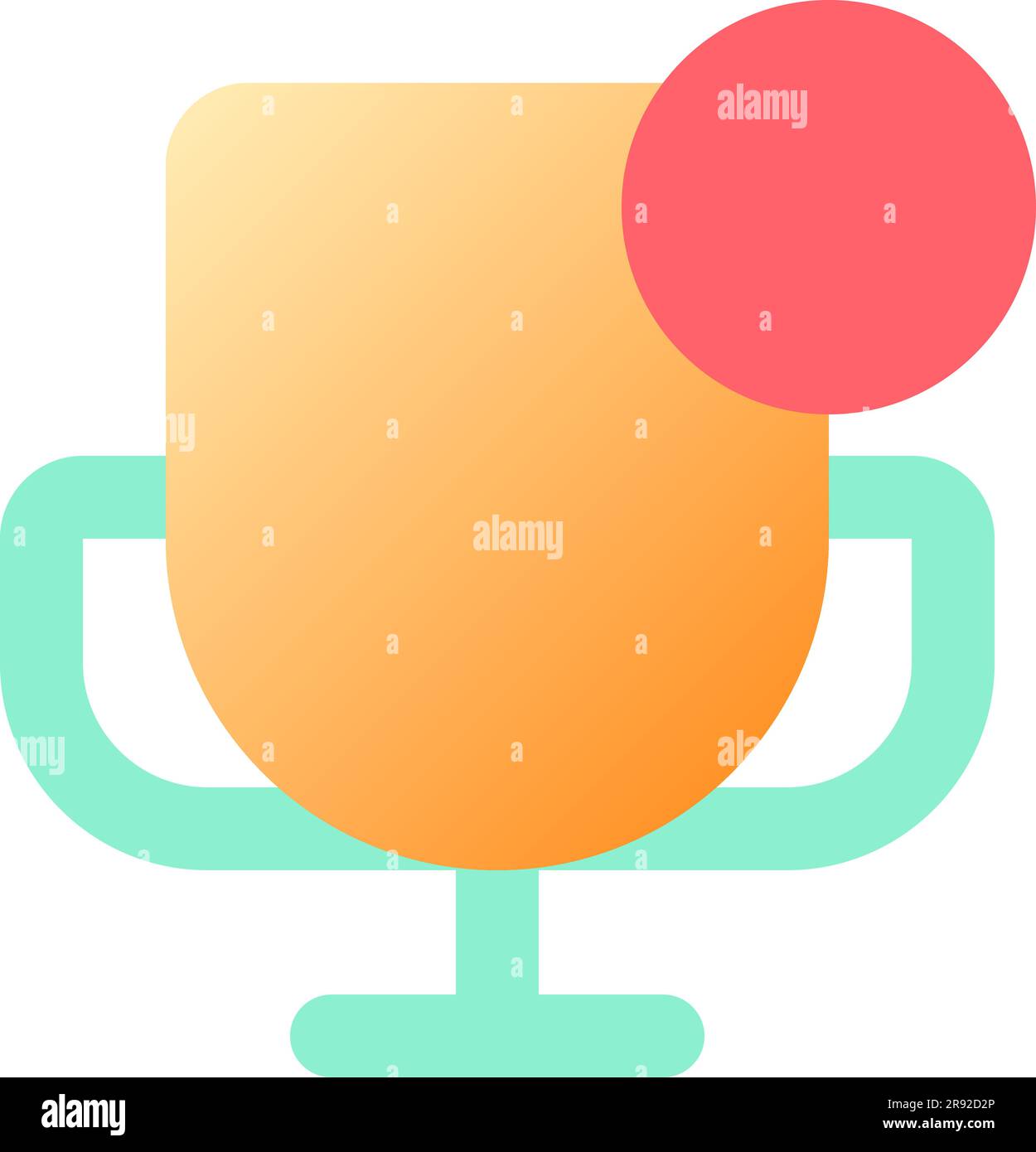 Notification about competition pixel perfect flat gradient color ui icon Stock Vector Image ...