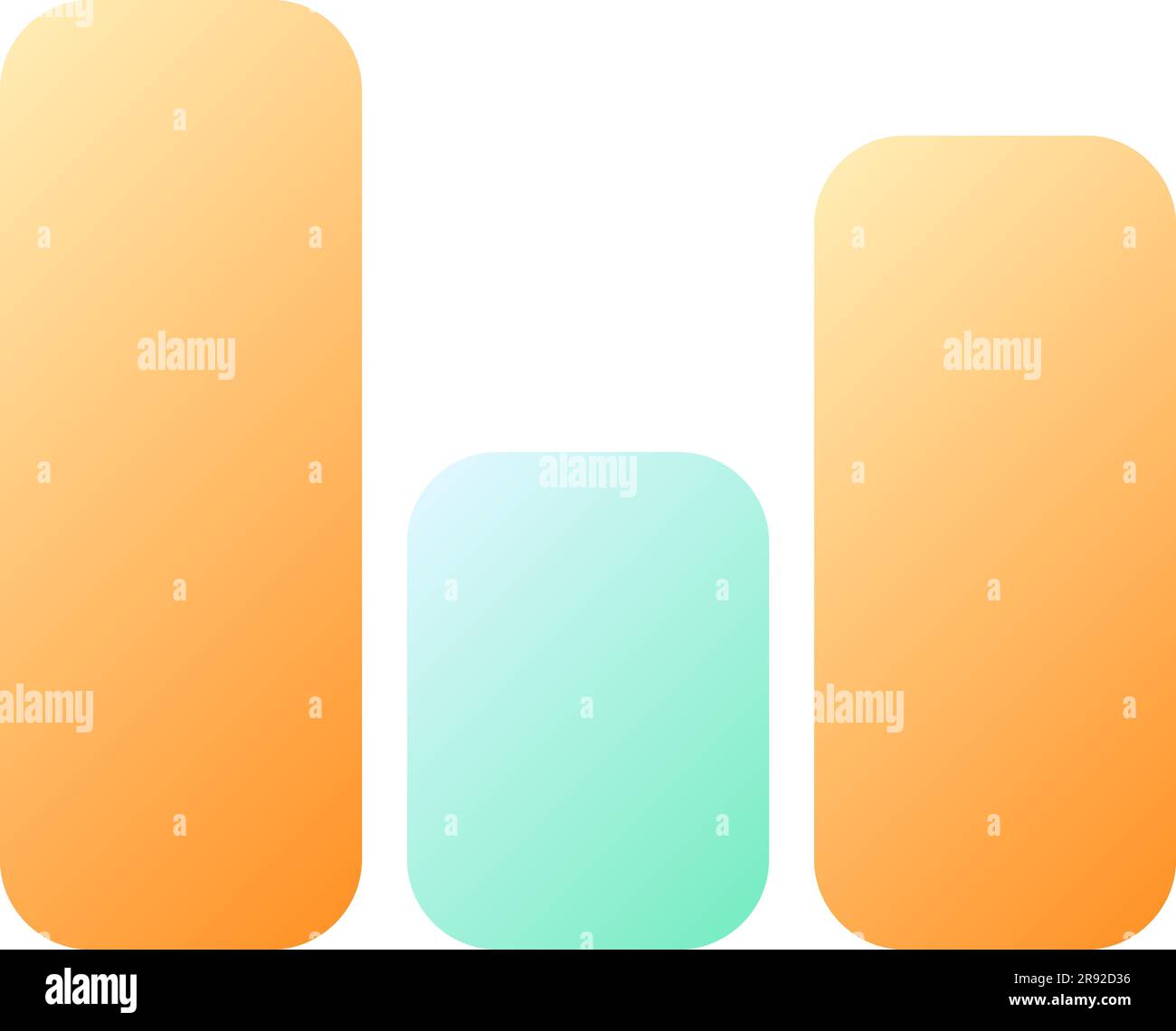 Column chart pixel perfect flat gradient color ui icon Stock Vector Image & Art - Alamy
