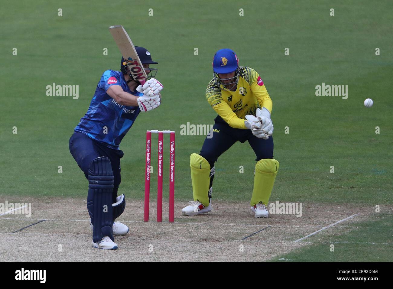 Chester le Street, UK. 23rd June 2023. Yorkshire's Dawid Malan batting ...