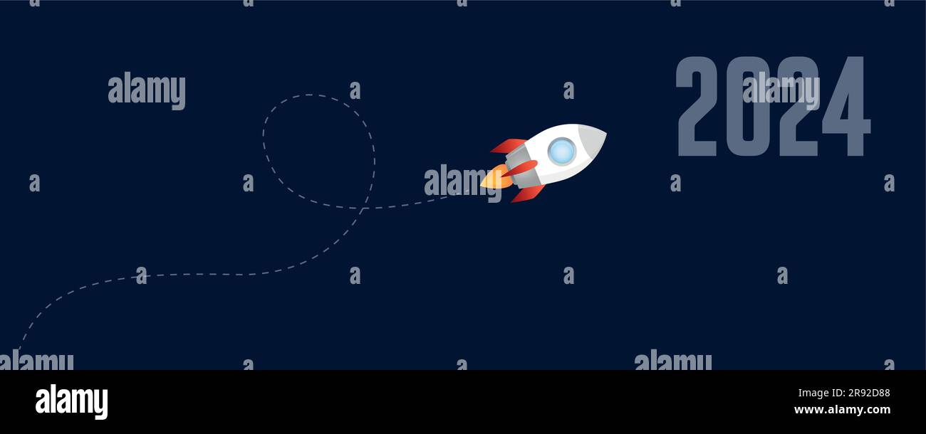rocket launch flight to the next year 2024 Stock Vector Image & Art - Alamy