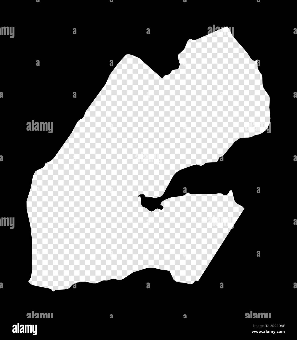 Stencil map of Djibouti. Simple and minimal transparent map of Djibouti. Black rectangle with ...