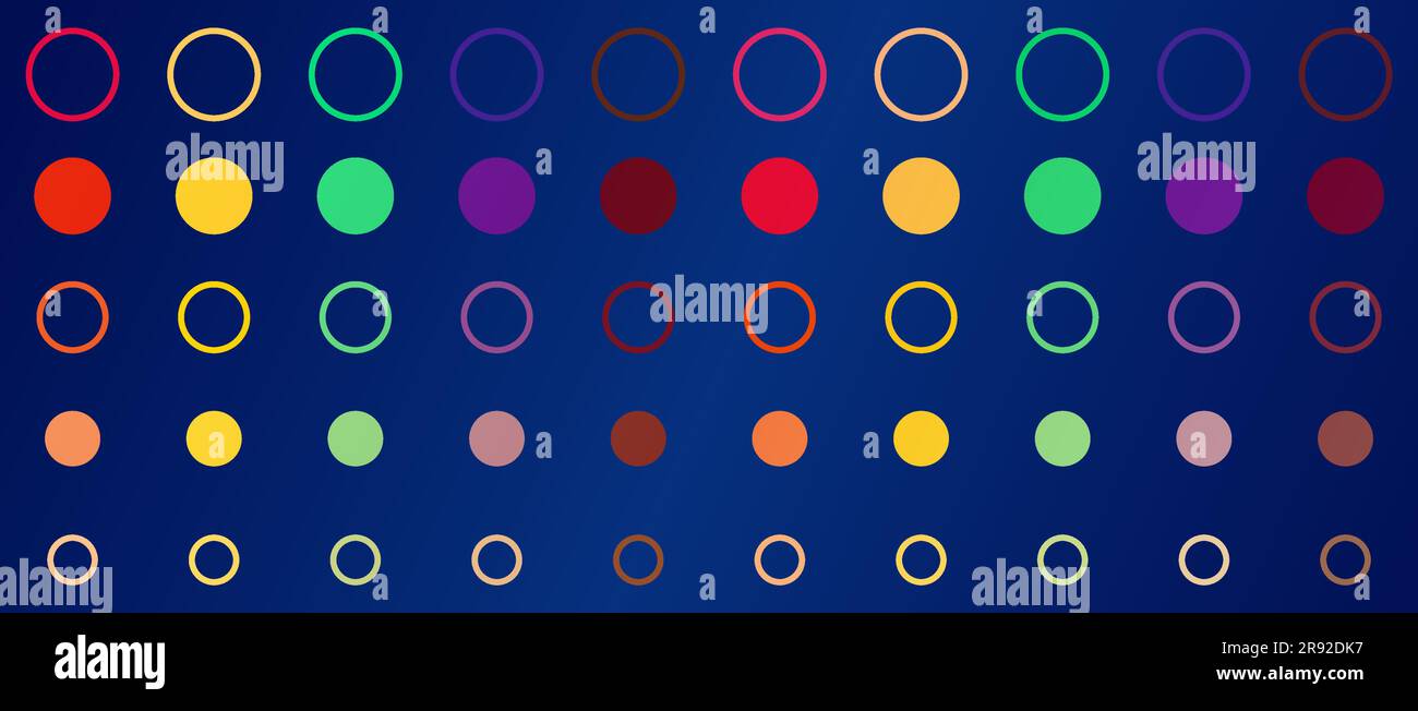 Bright geometric background. Different size and color circle ...