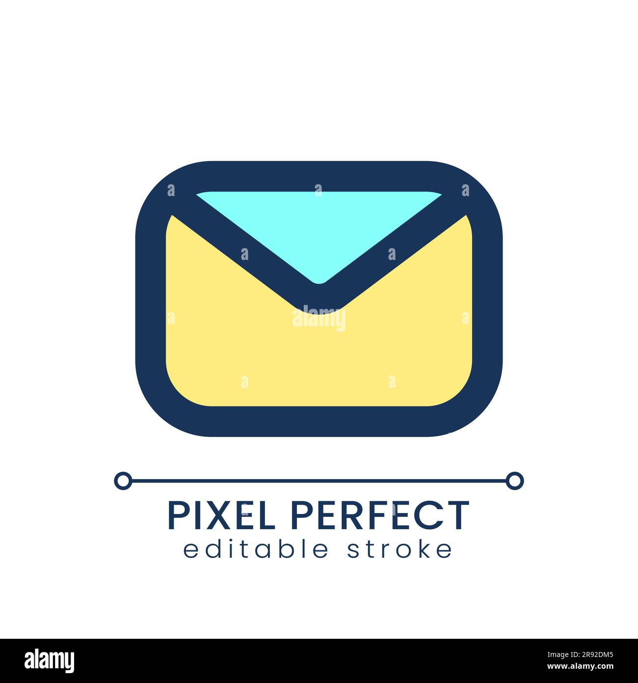 Unread message pixel perfect RGB color ui icon Stock Vector Image & Art - Alamy