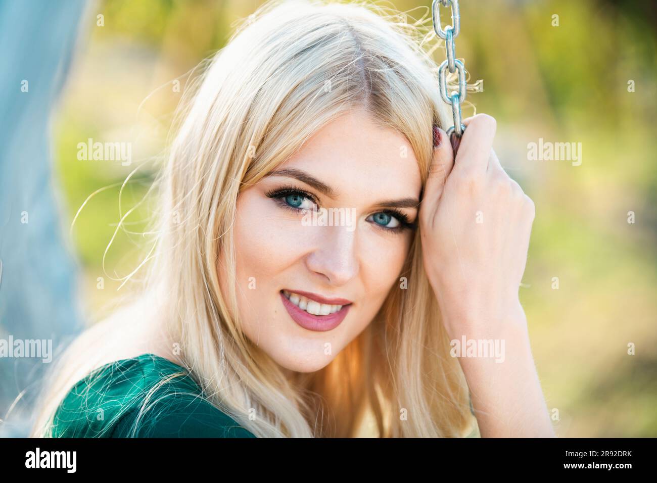 Spring Romantic Casual Blonde Romantic Woman Portrait Woman With