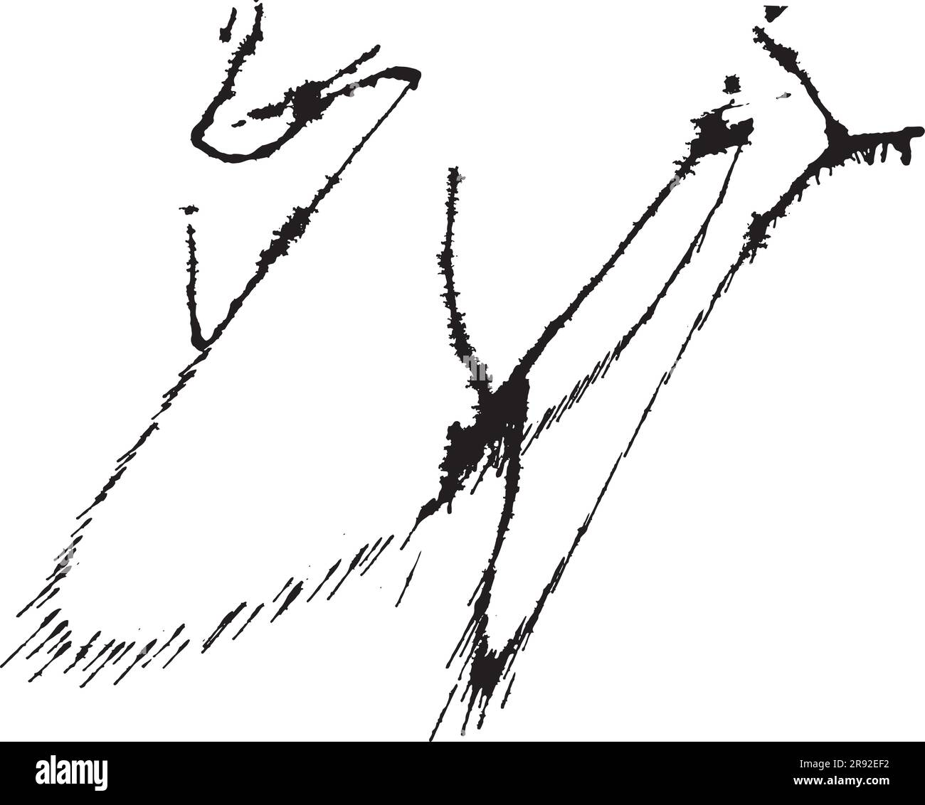Hand Made Grunge Texture. Abstract Ink Drops Background. Vector ...