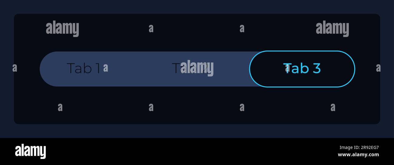 Active third tab in menu bar UI element template Stock Vector Image ...