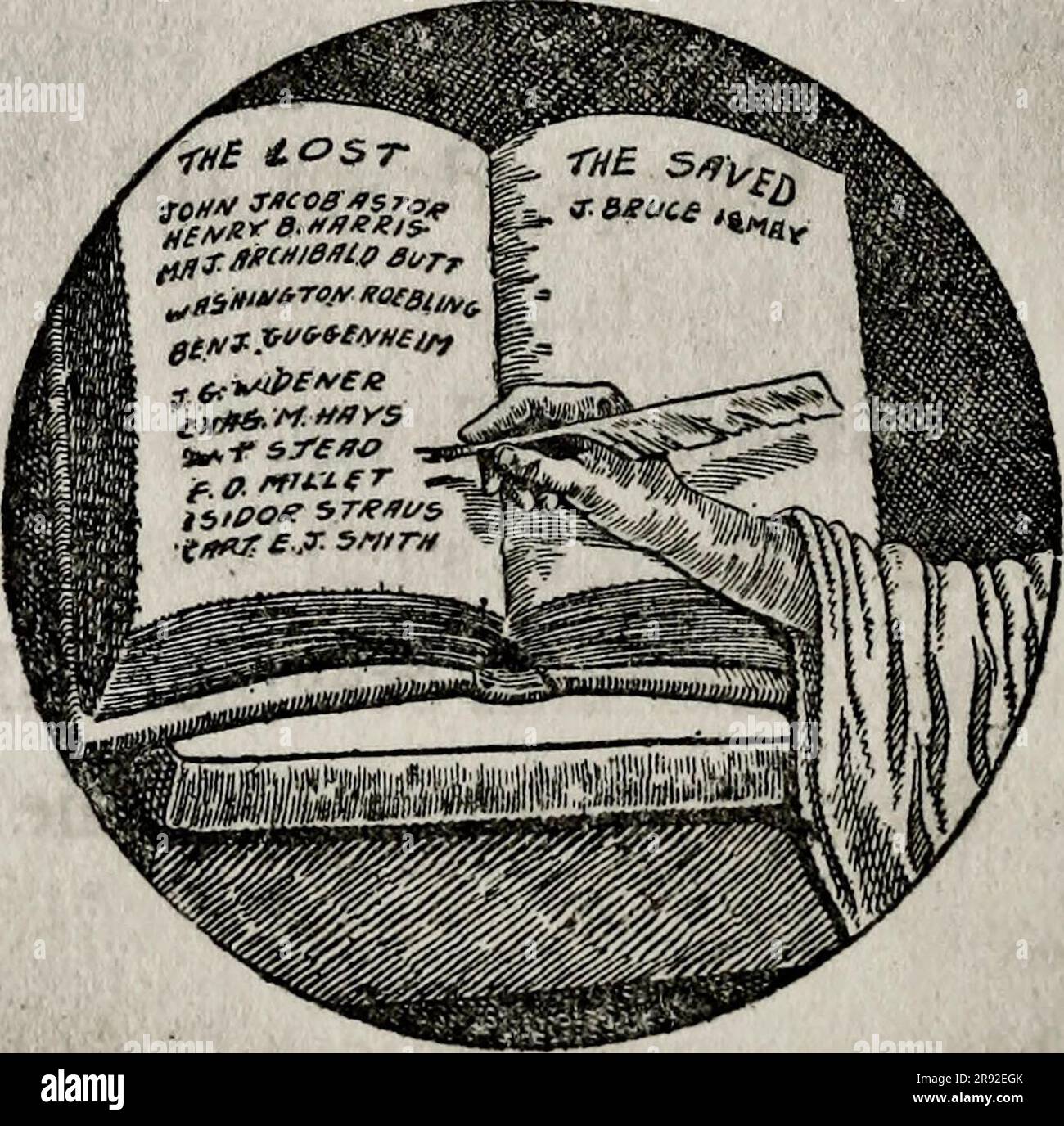 Drawing from the 1912 book Wreck and sinking of the Titanic criticising ...