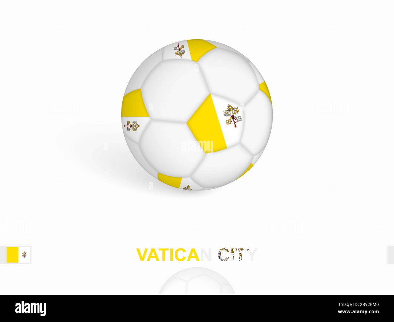 Soccer ball with the Vatican City flag, football sport equipment ...