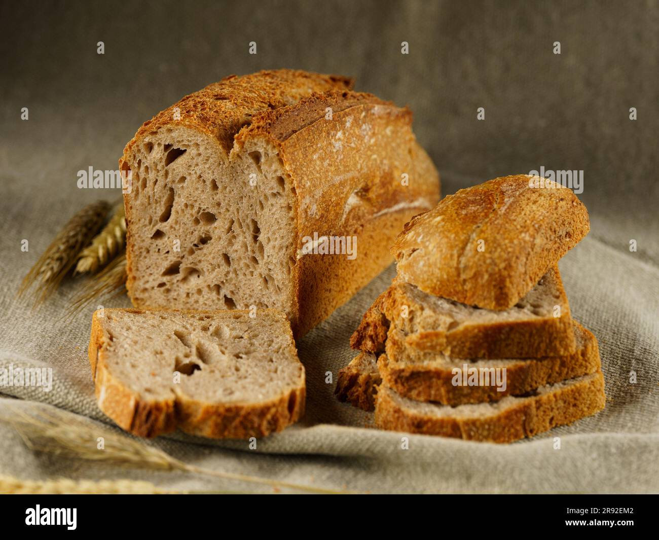 Rectangular sliced bread Stock Photo - Alamy