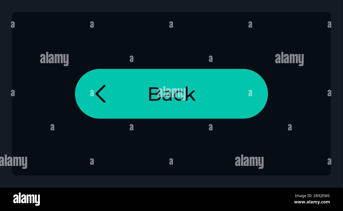 Active Return Button Ui Element Template Editable Isolated Vector Dashboard Component Flat