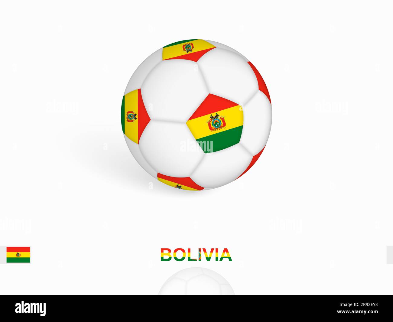 Soccer ball with the Bolivia flag, football sport equipment. Vector ...