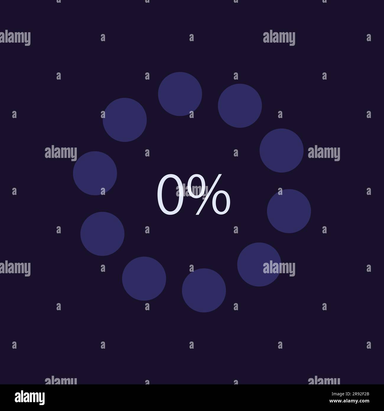Radial progress infographic chart design template for dark theme Stock ...
