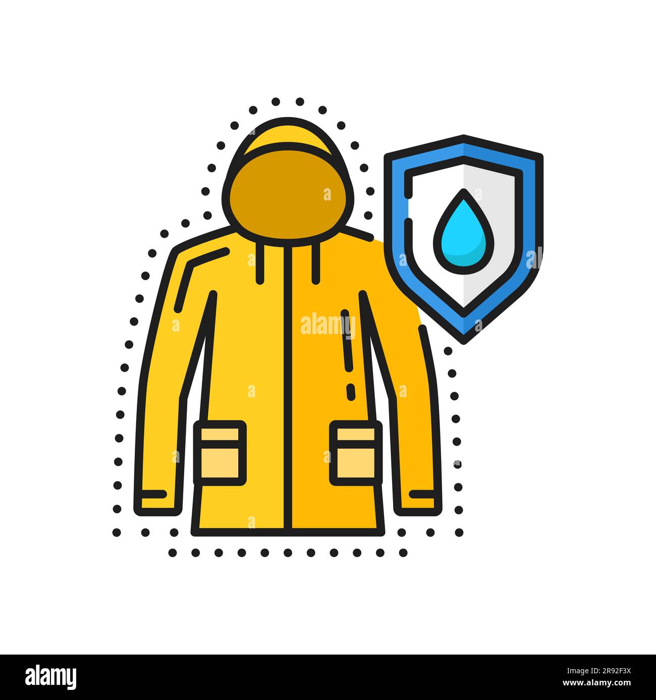 Rain coat outline hi-res stock photography and images - Alamy