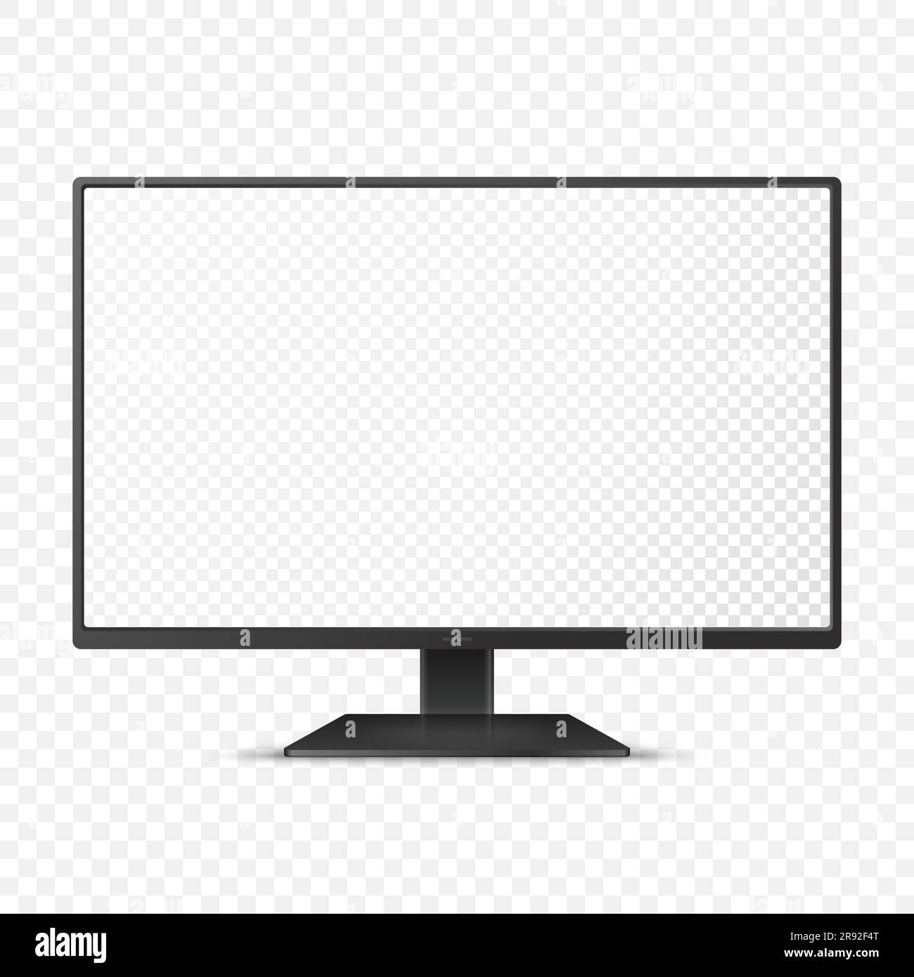 Vector 3d Realistic Modern TV Screen. Minimalistic Stylish Lcd Panel ...