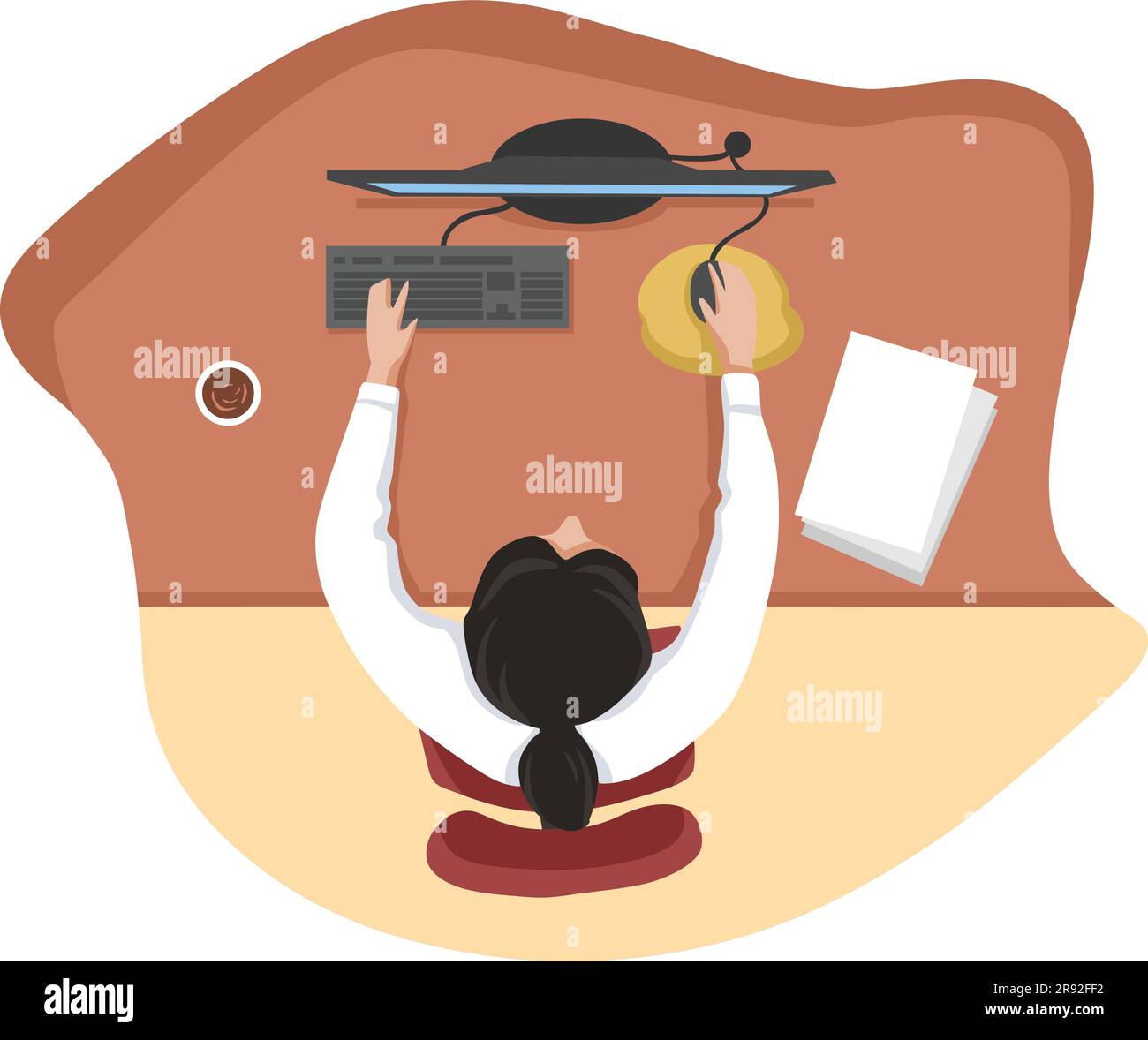 Sad employees office group Stock Vector Images - Alamy