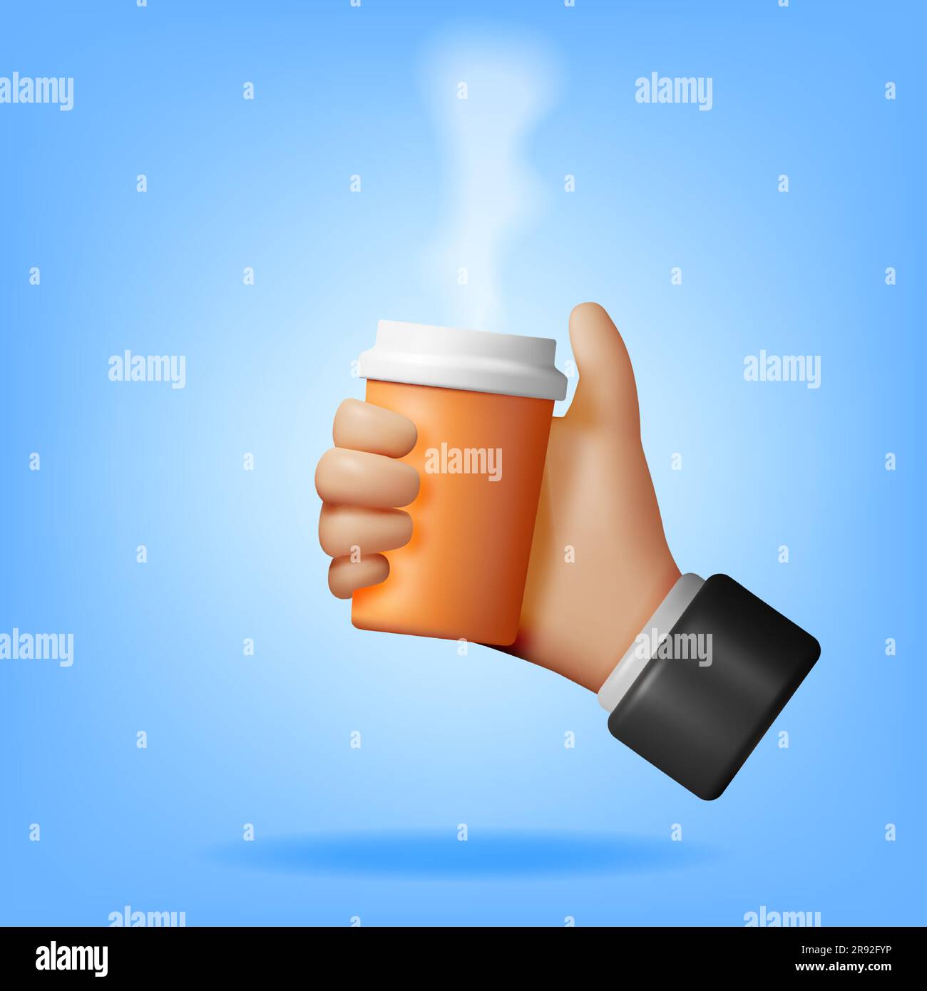 Hand holding hot drink Stock Vector Images - Alamy