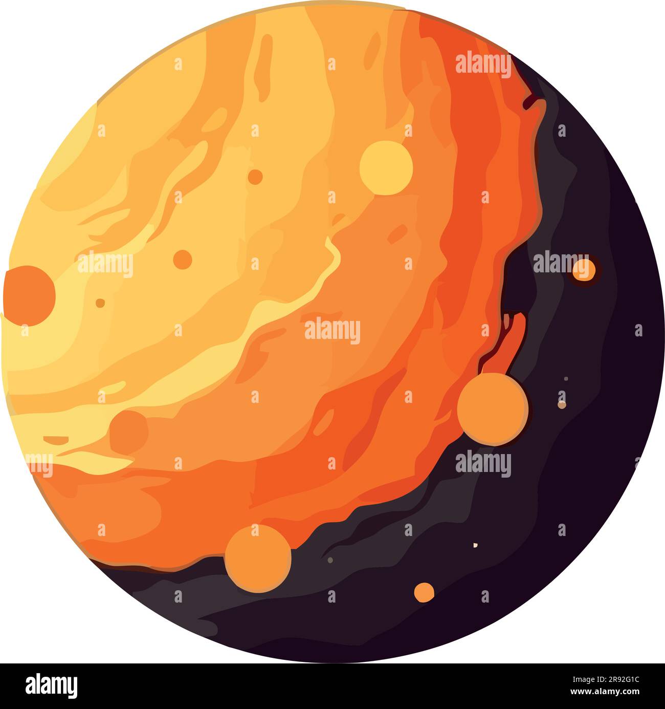 space outer orange planet icon Stock Vector Image & Art - Alamy