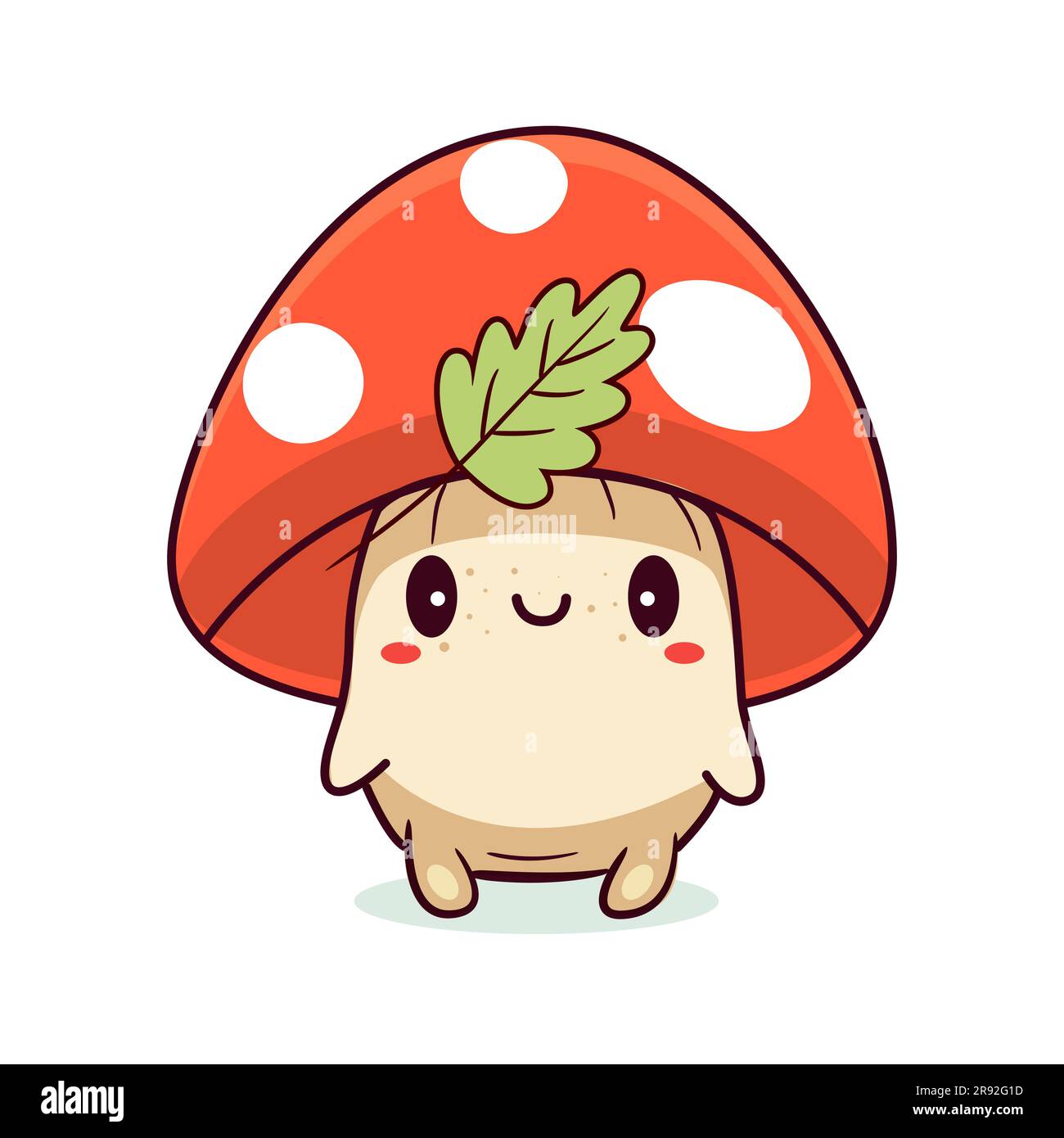 Cute cartoon mushroom illustration for kids. Vector Stock Vector Image ...