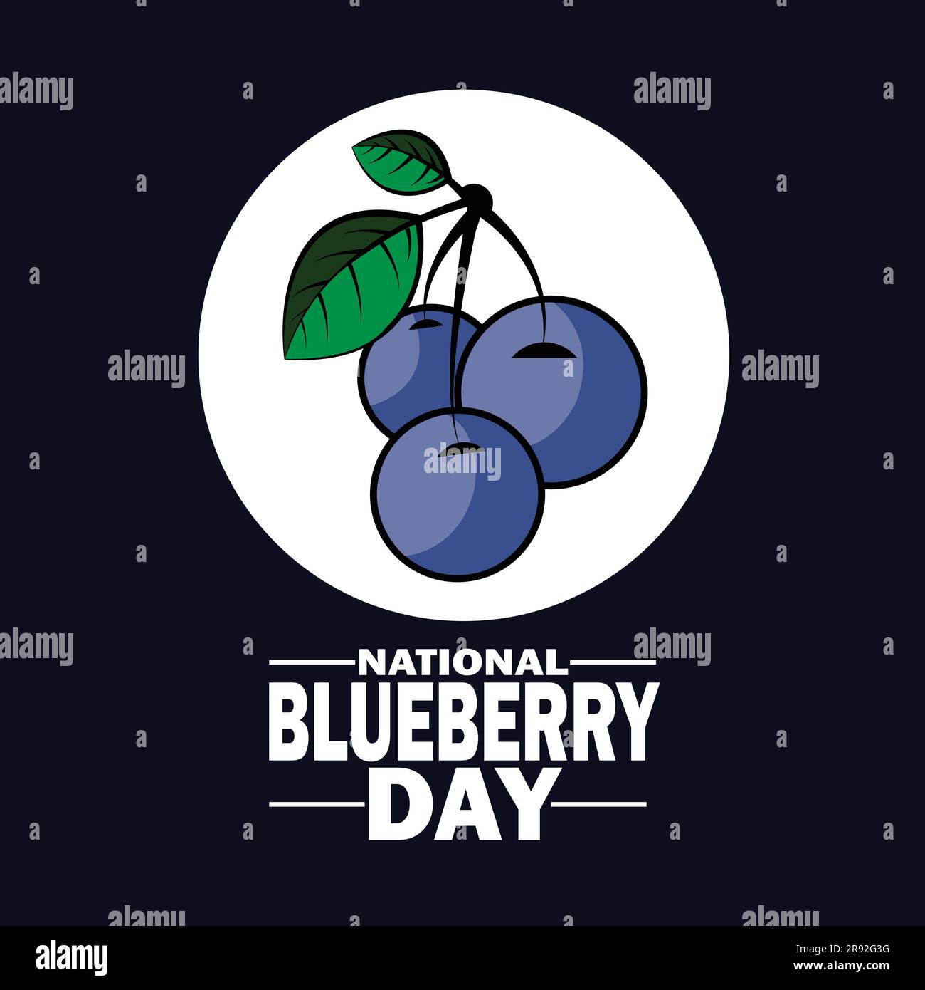 National Blueberry Day Vector Template Design Illustration. Suitable ...