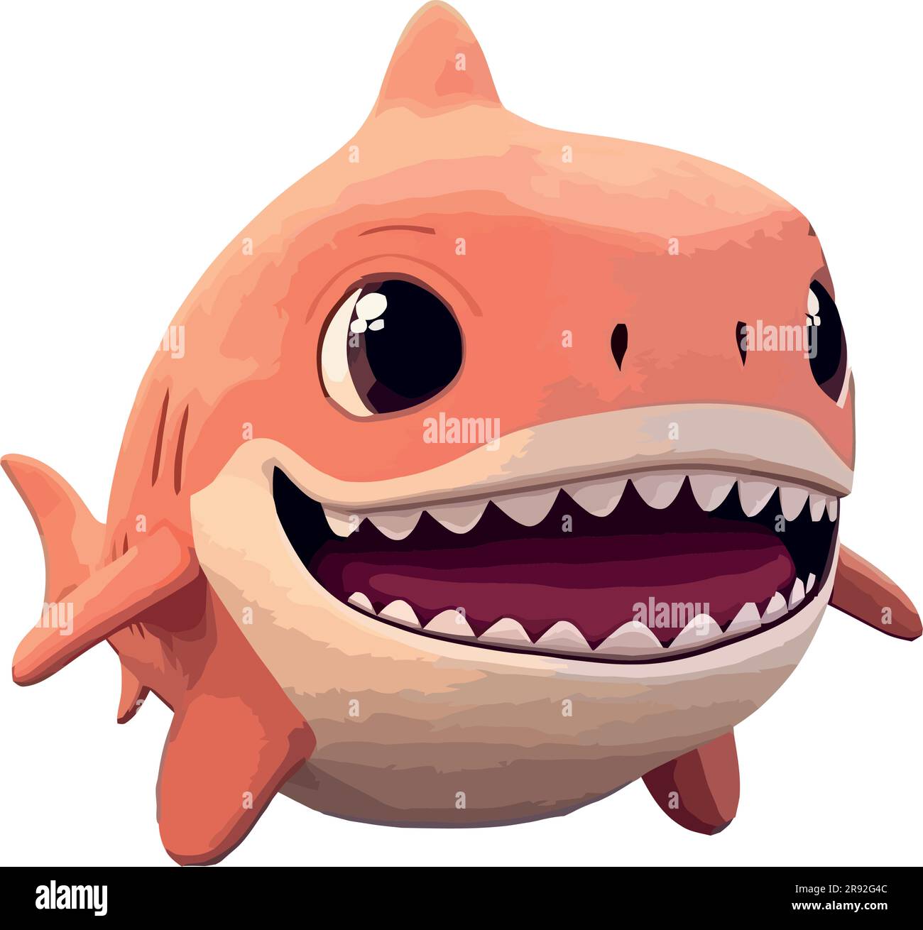 Cute fish mascot smiling with teeth in underwater Stock Vector Image ...