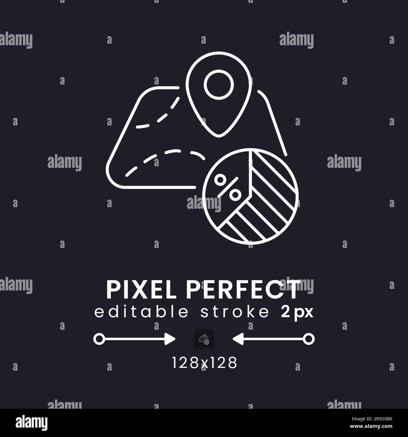 State and Local Taxes white linear desktop icon on black Stock Vector ...