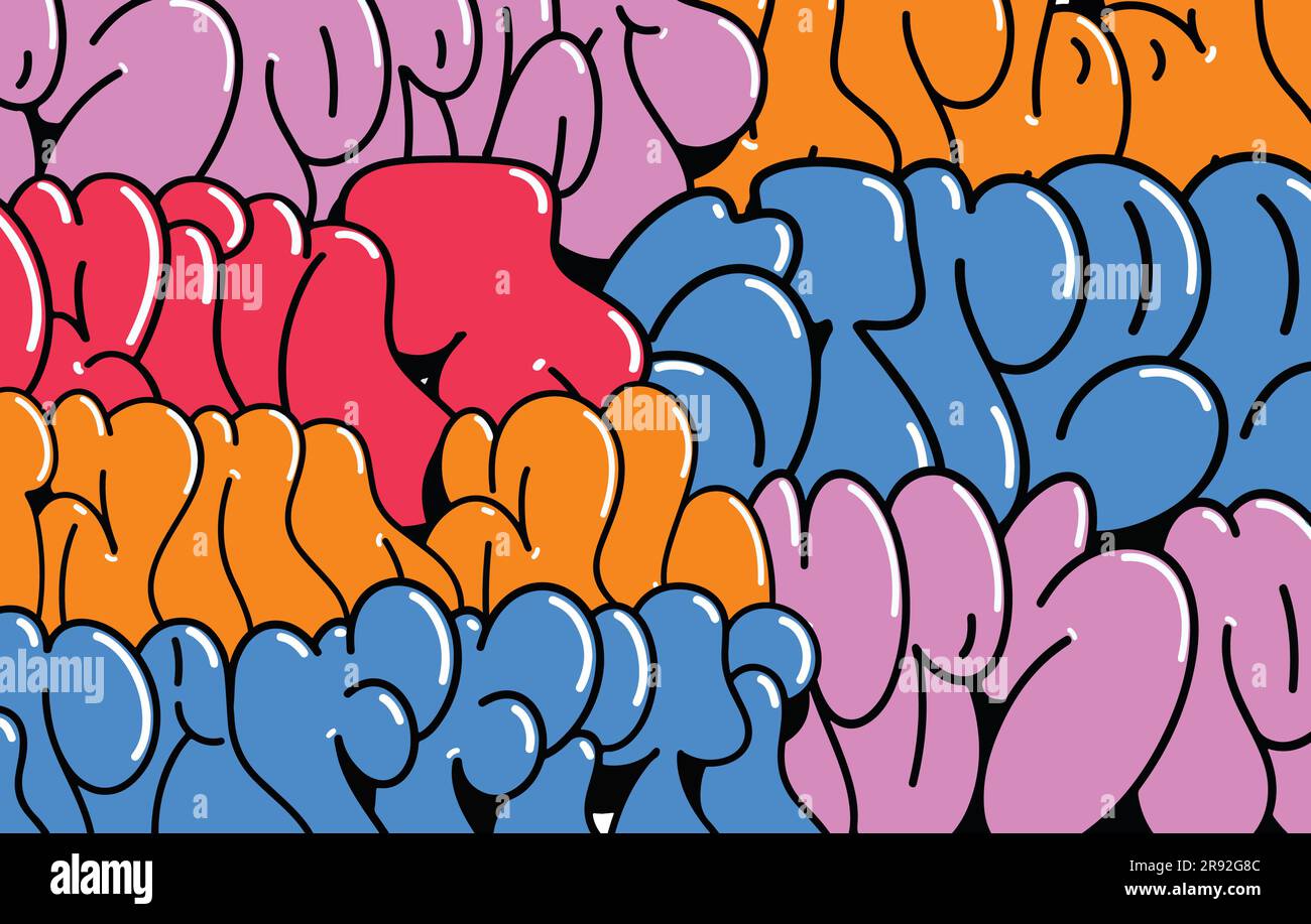 multicolored background, graffiti letters, bright colored inscriptions ...