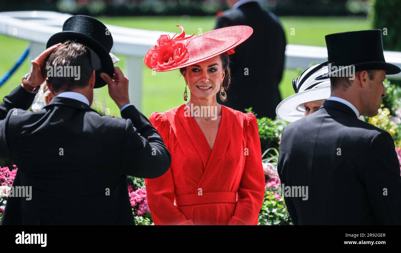 Ascot, Berkshire, UK. 23rd June, 2023. Catherine, the Princess of Wales ...
