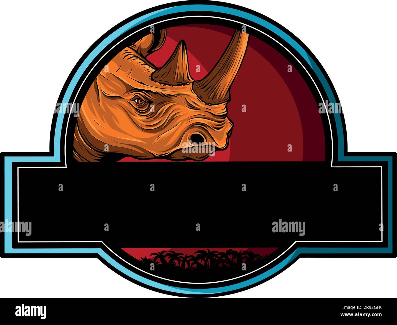 rhino head logo icon vector illustration template Stock Vector Image ...