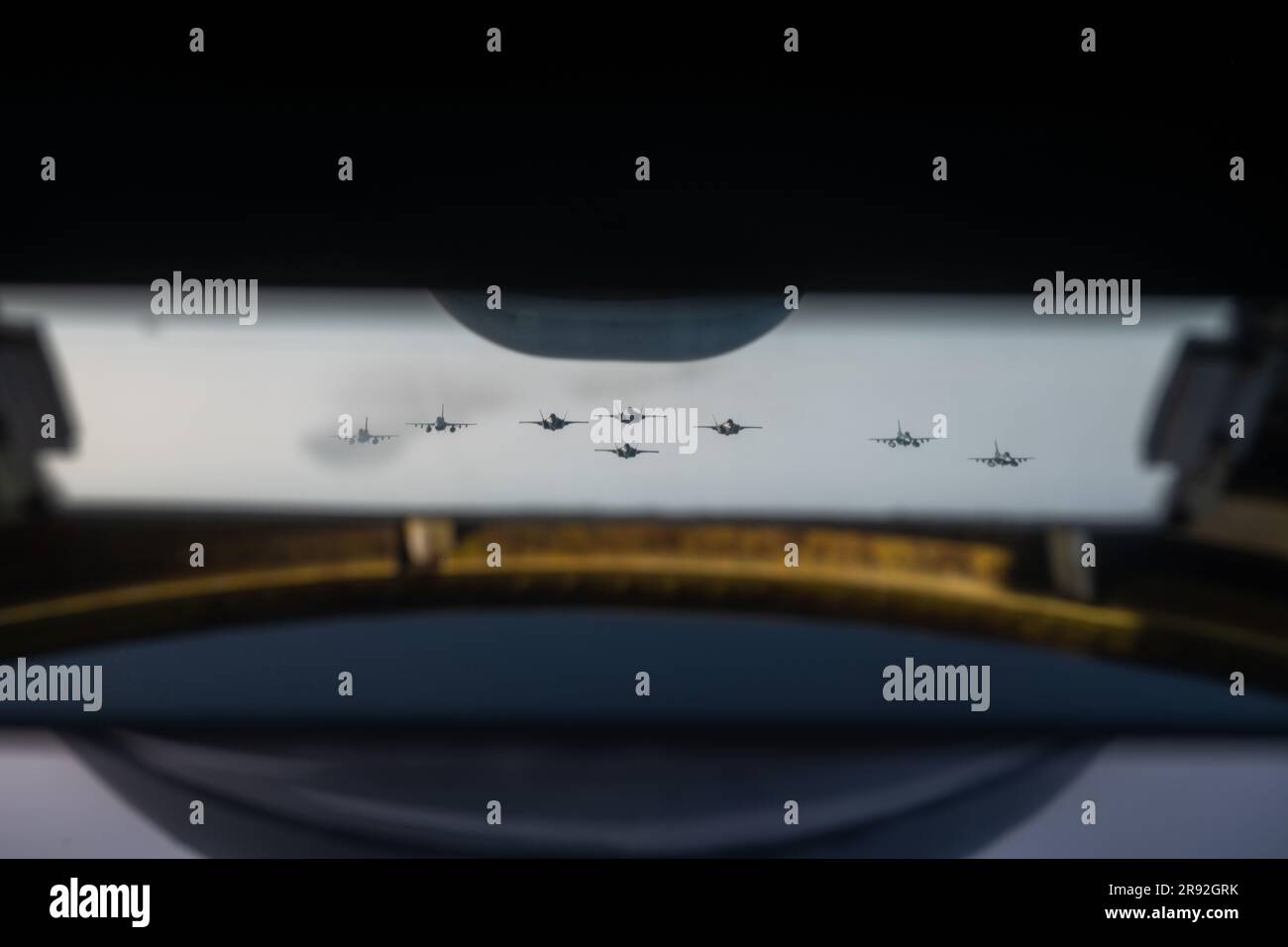 Four Japan Air Self-Defense Force F-2B's fly alongside four U.S. Air ...