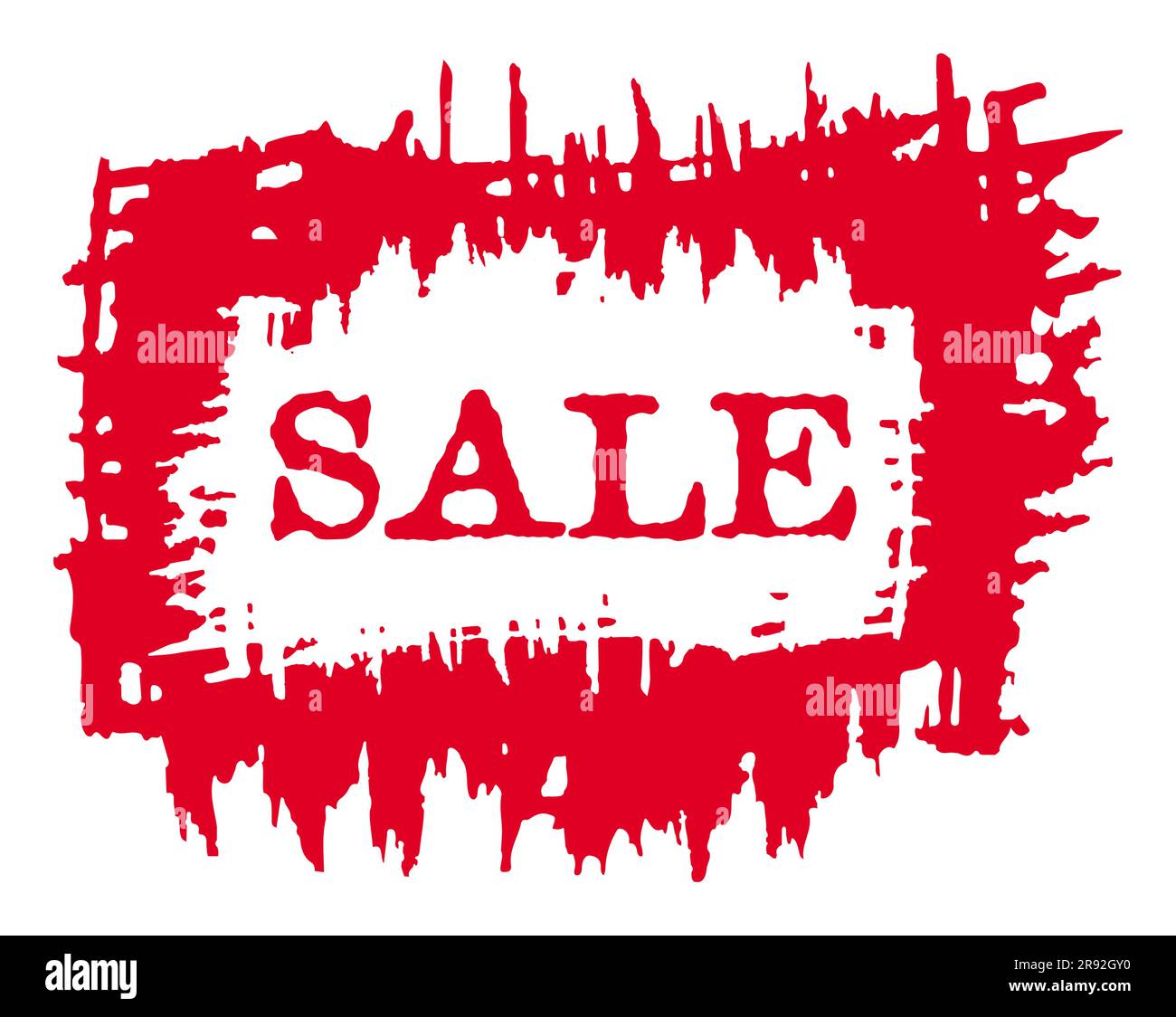 Sale template Red and white Vector illustration. Isolated on white ...
