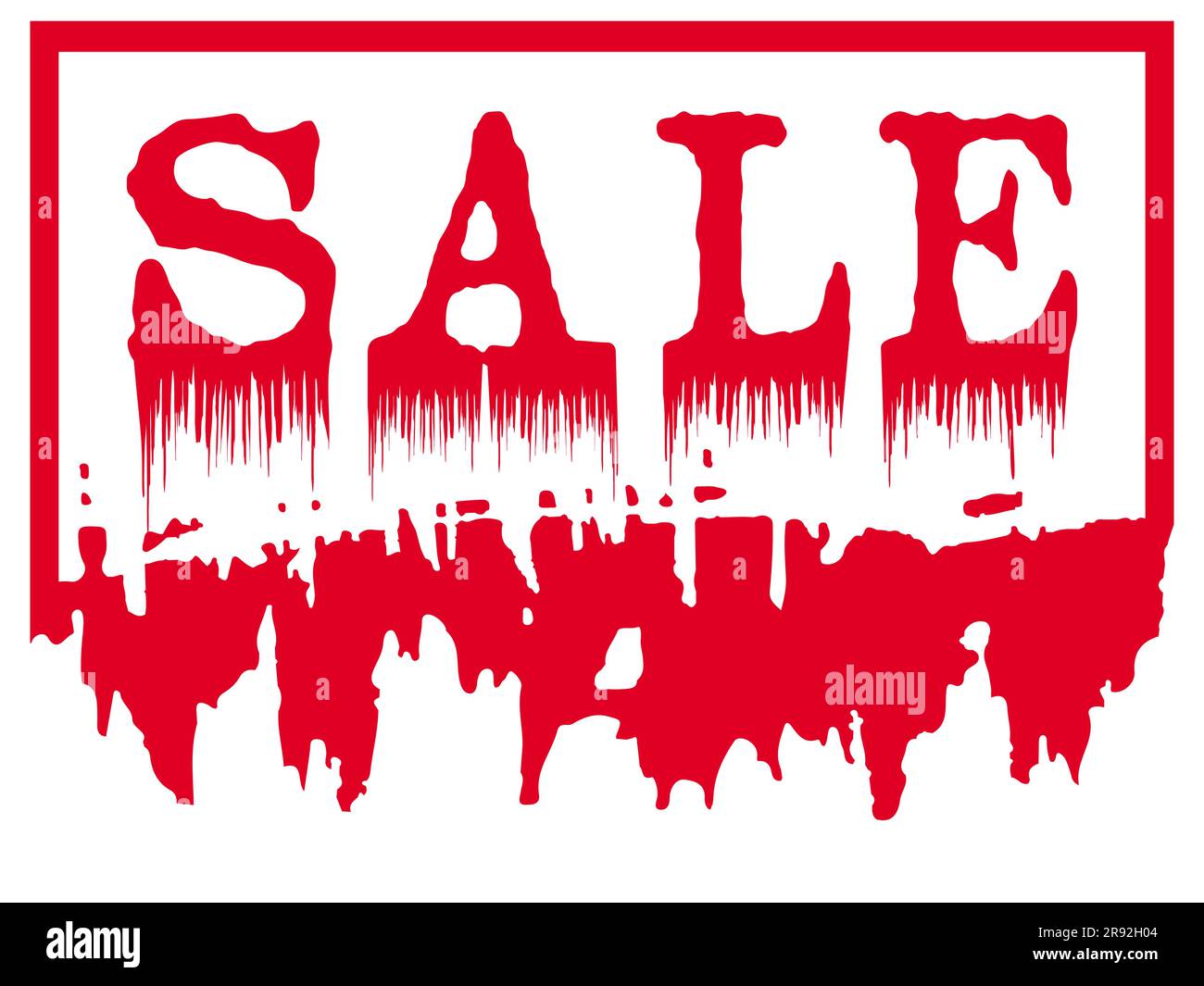 Sale template Paint splatters Red and white banner Vector illustration ...