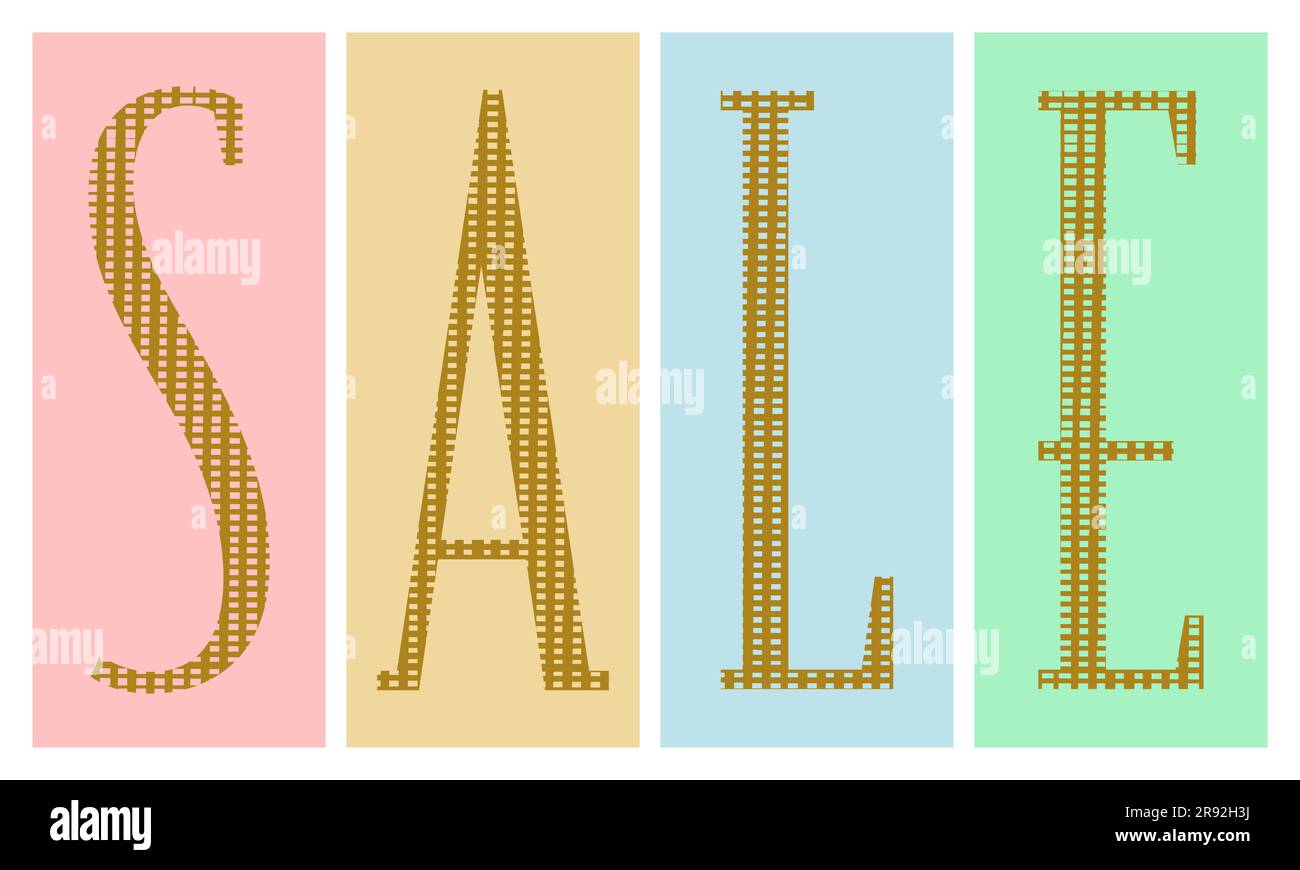 Sale horizontal banner Vector illustration. Isolated on white ...