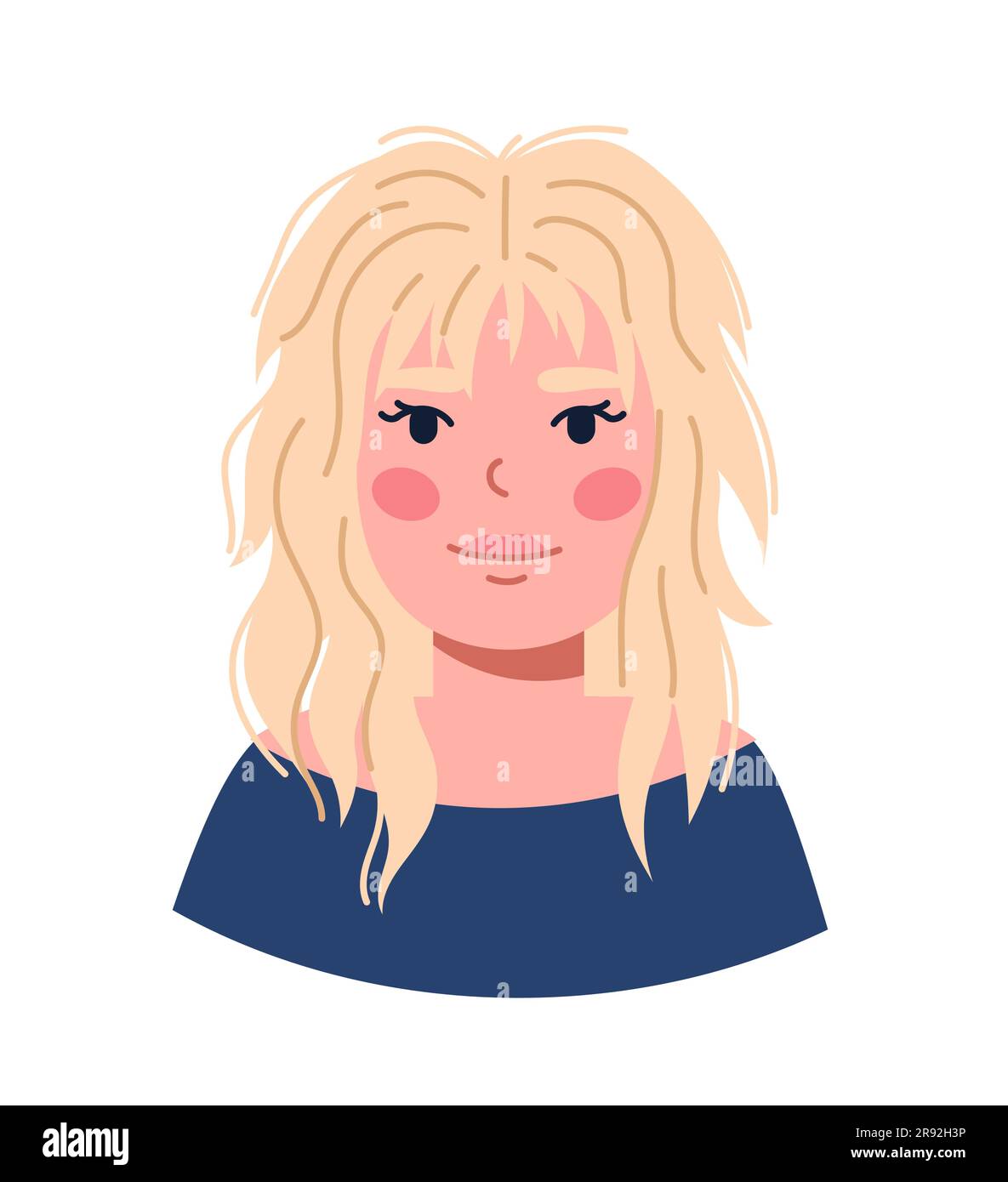 Portrait pretty young blond teenager Stock Vector Images - Alamy