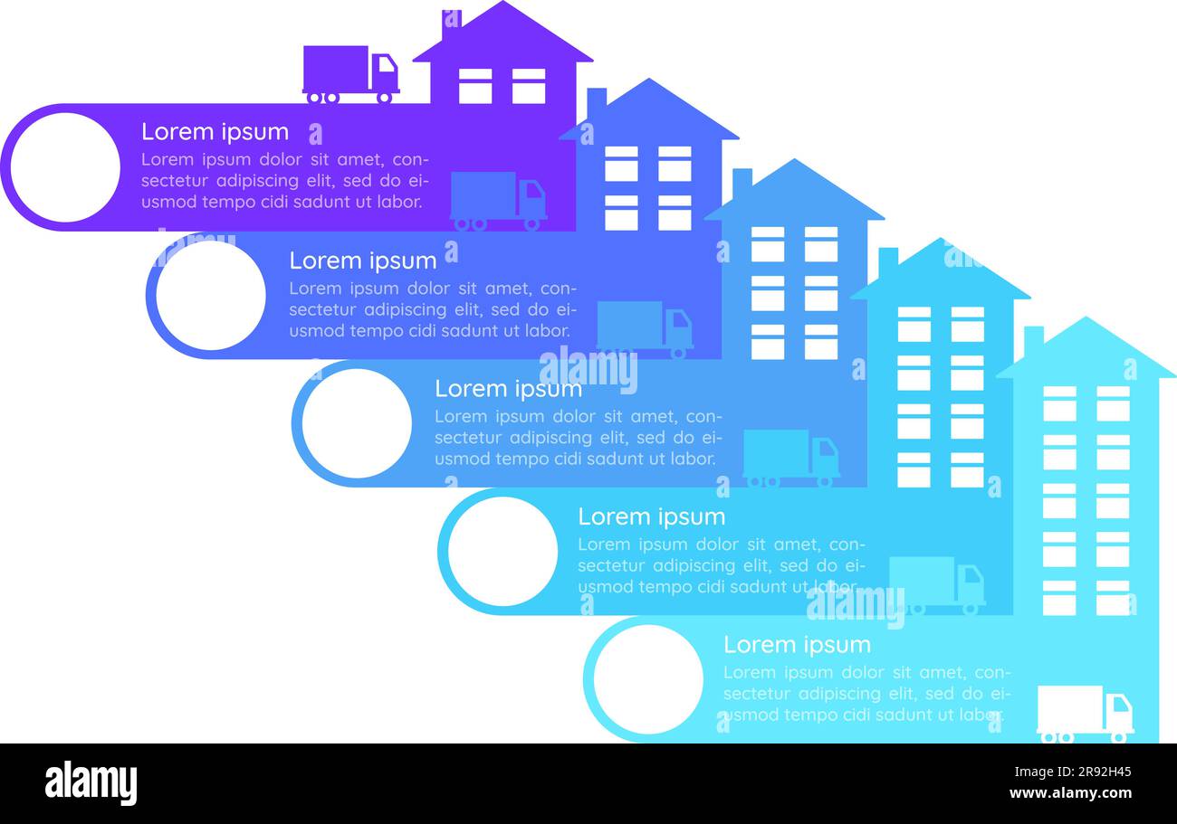 Parcel delivery service infographic chart design template Stock Vector ...