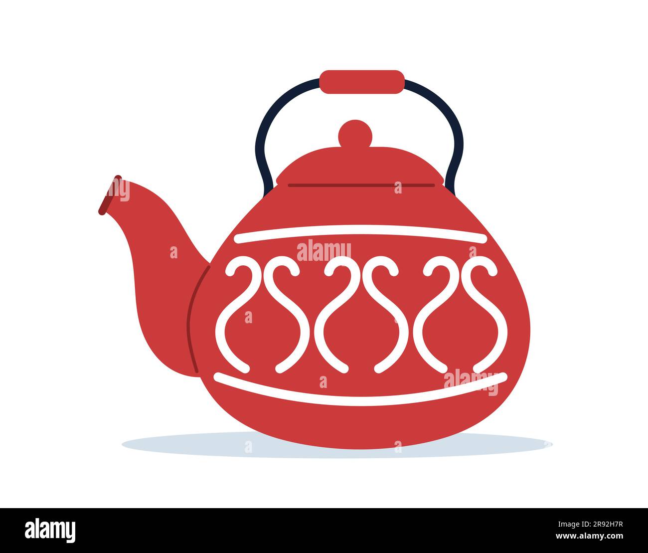Kitchen red teapot concept Cut Out Stock Images & Pictures - Alamy