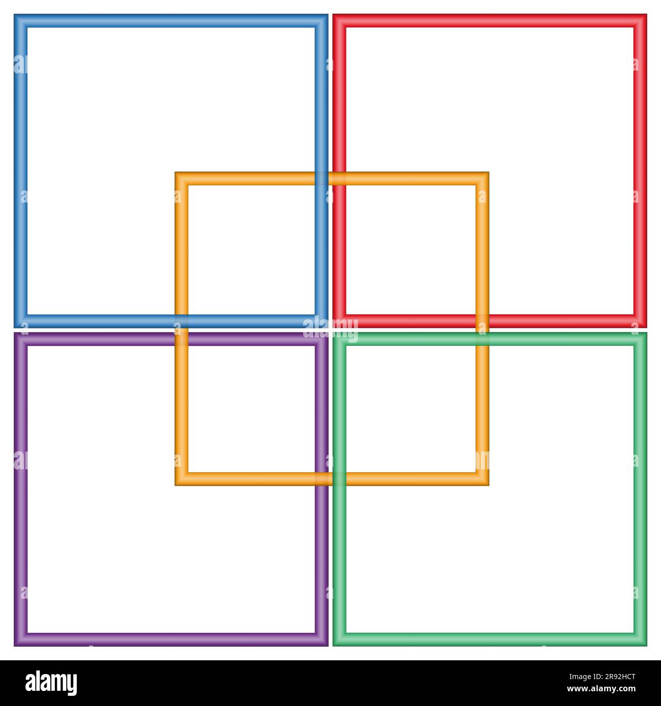 Multicolored square frame Decorative design element Square picture ...