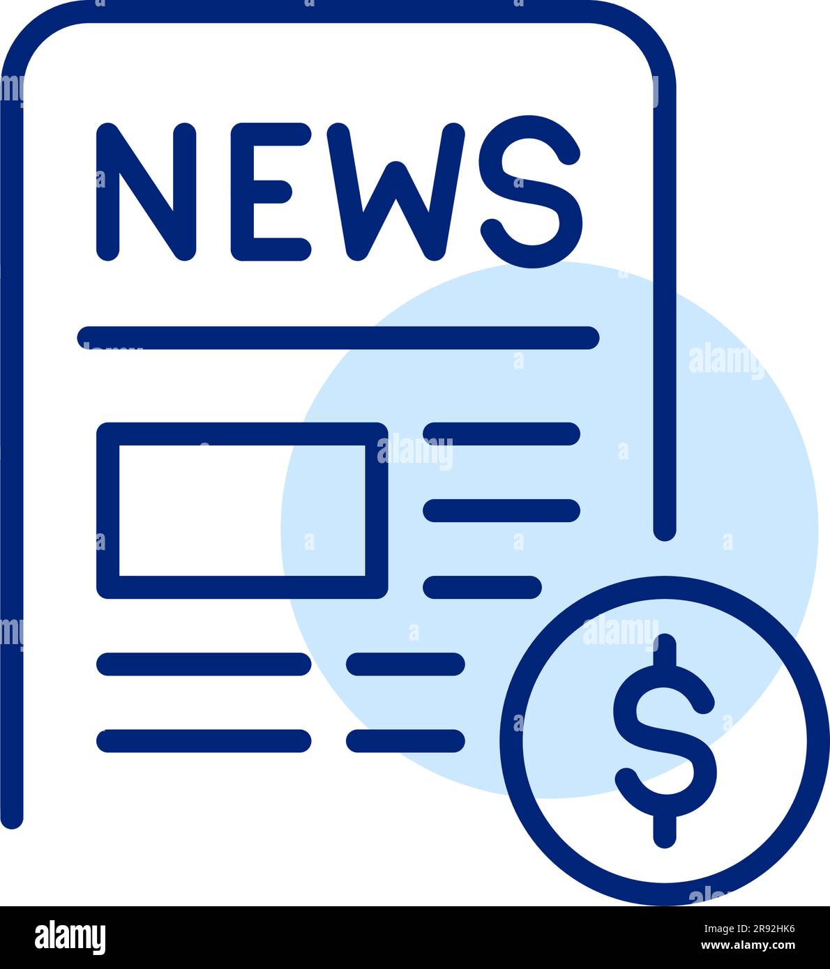 Digital newspaper subscription. News app on smartphone. Pixel perfect ...