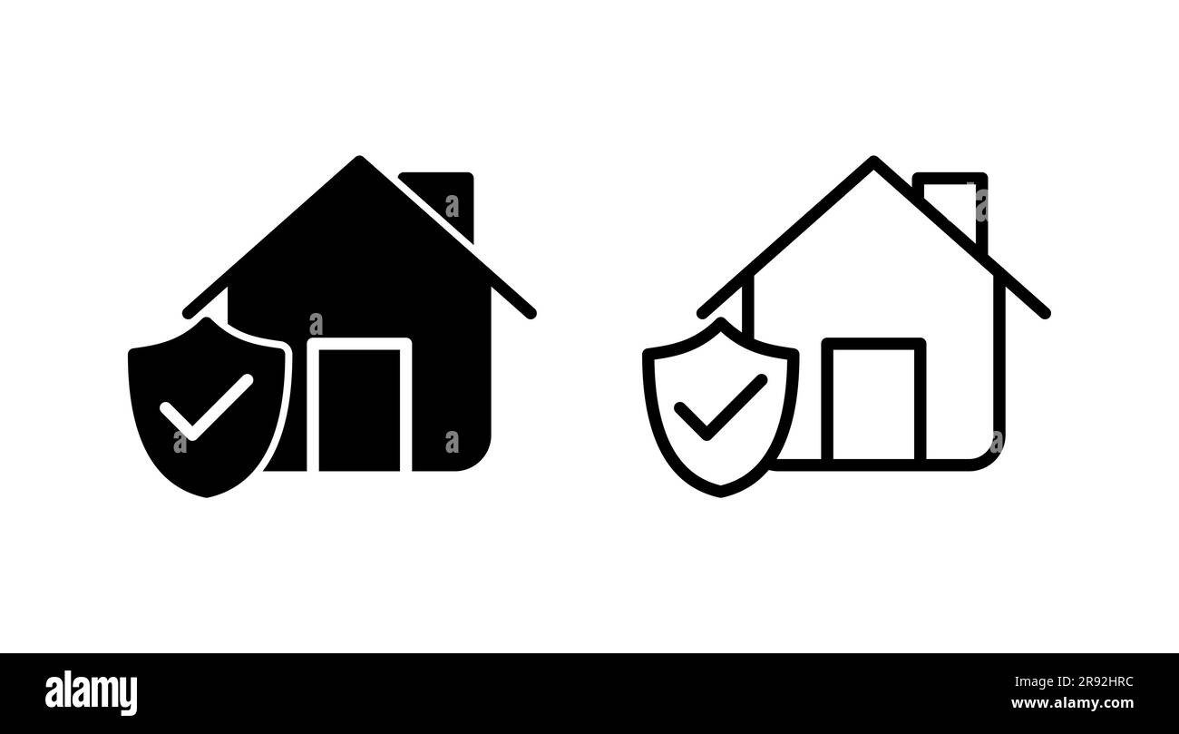 Home insurance icon vector. home shield protect logo Stock Vector Image ...