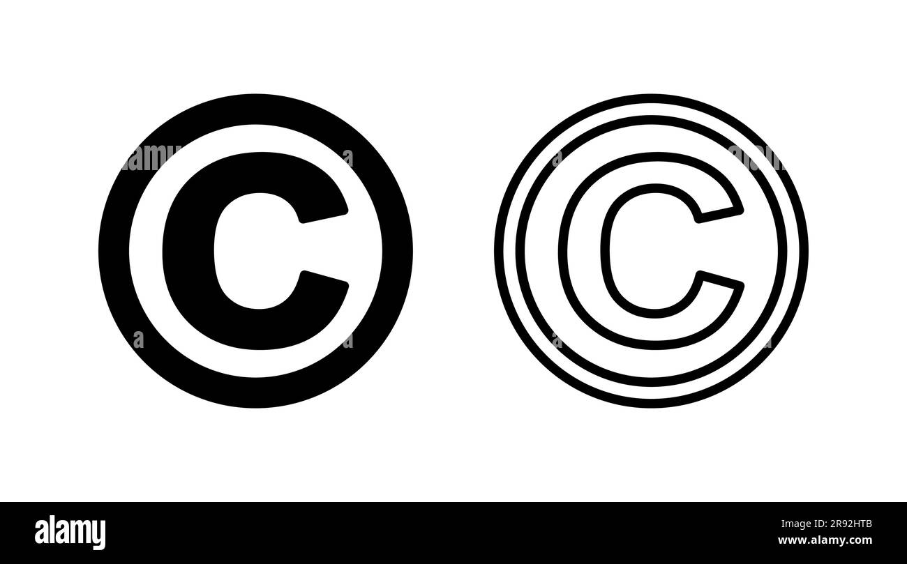 Copyright icon vector. copyright symbol Stock Vector Image & Art - Alamy