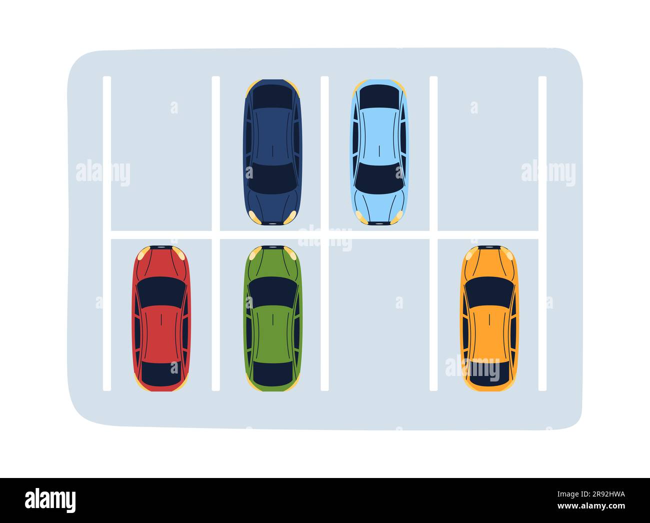 Top view at car parking concept Stock Vector Image & Art - Alamy