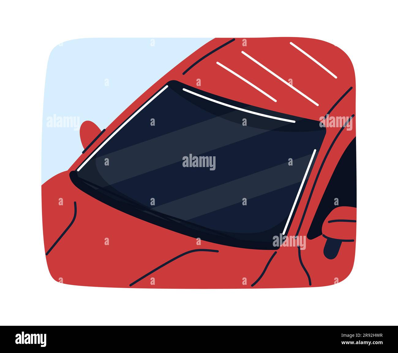 Automotive mirror view car Stock Vector Images - Alamy