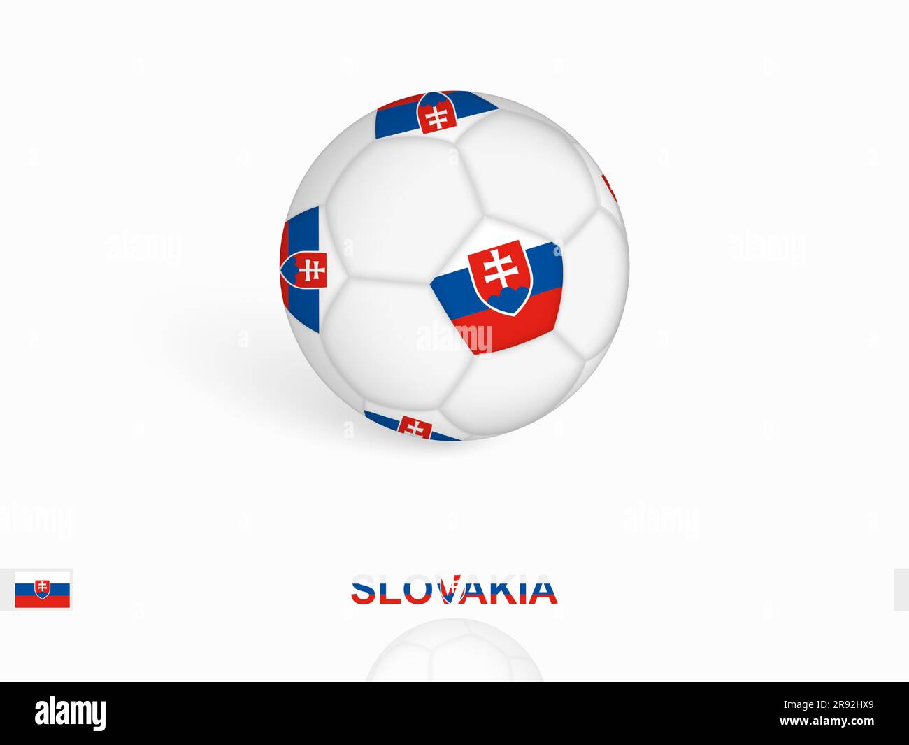 Soccer ball with the Slovakia flag, football sport equipment. Vector ...