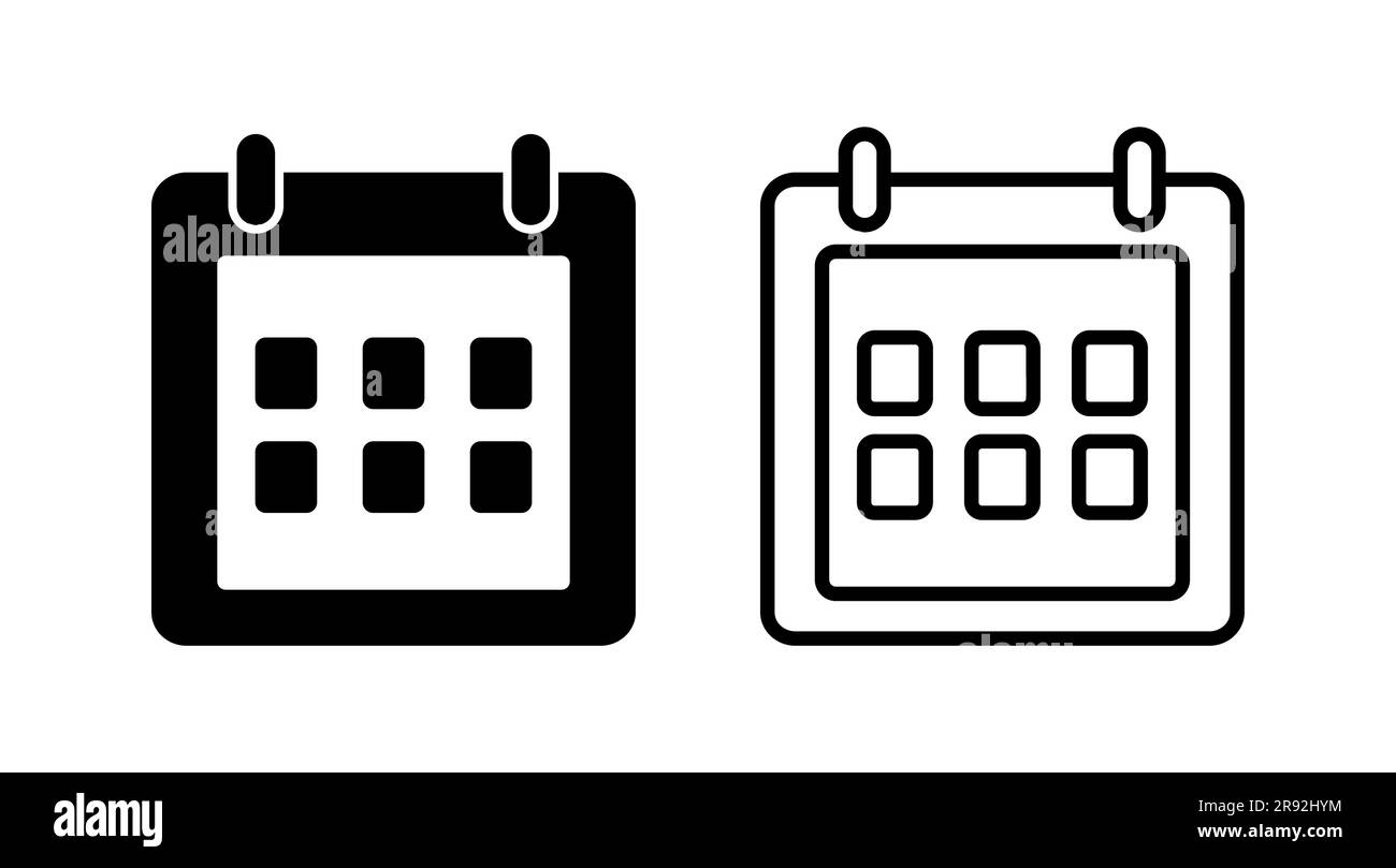 calendar icon vector. Calender symbol Stock Vector Image & Art - Alamy