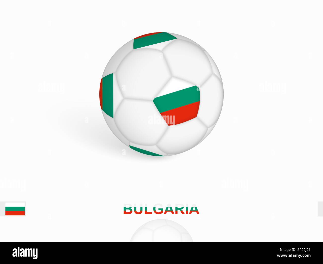 Soccer ball with the Bulgaria flag, football sport equipment. Vector ...