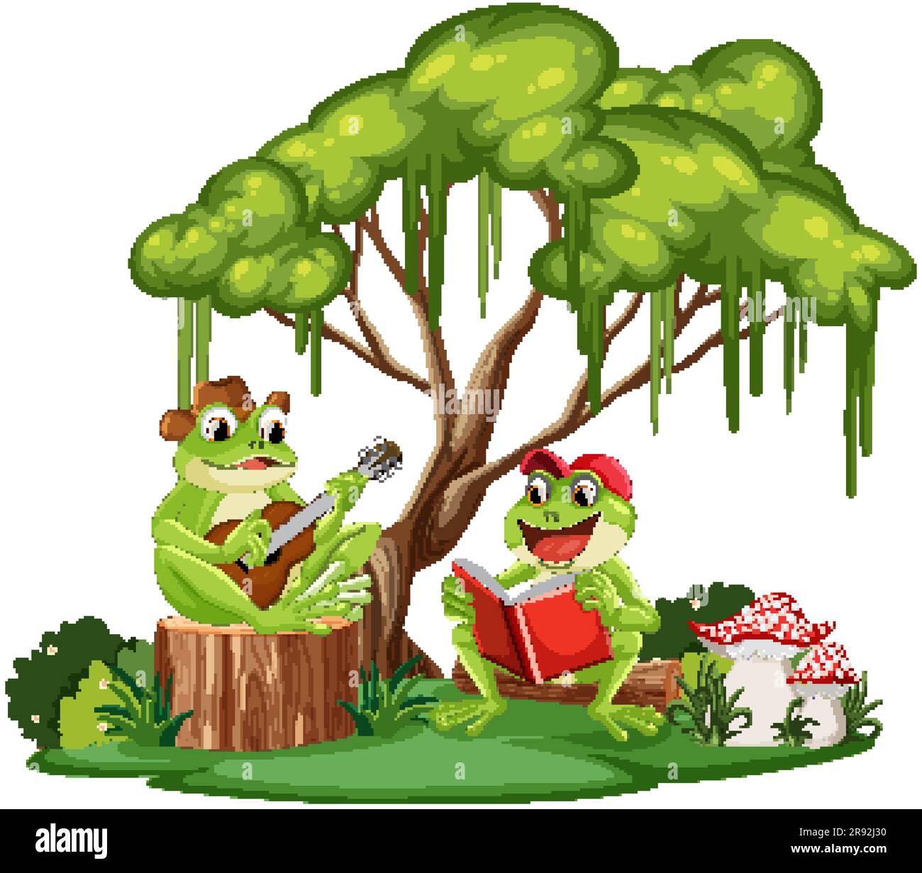 Forest tree frogs Stock Vector Images - Alamy