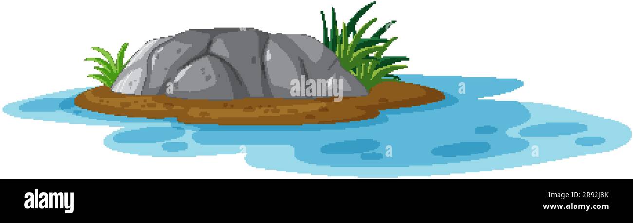 Isolated rock stone cartoon illustration Stock Vector Image & Art - Alamy
