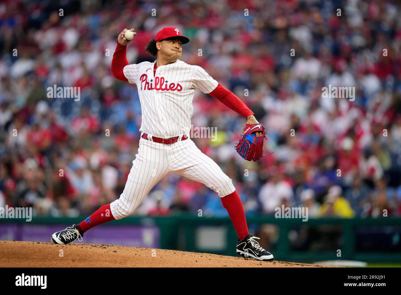 Philadelphia Phillies' Taijuan Walker pitches during the second inning of a baseball game ...