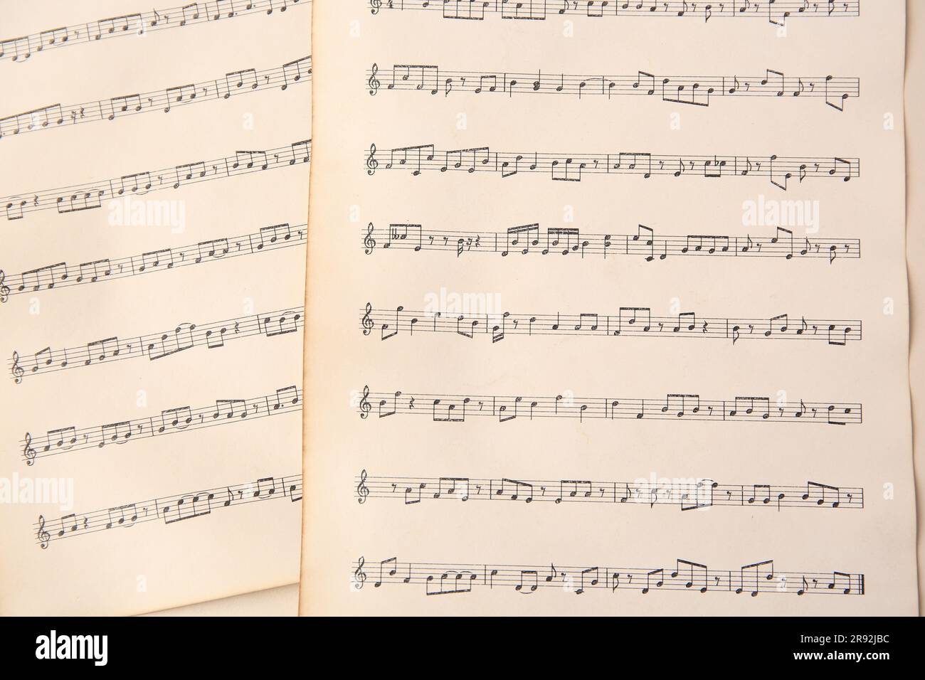 Sheets of paper with different notes as background, top view Stock ...